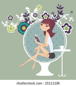 Relaxing Tea Break Stock Vector (Royalty Free) 25111108 | Shutterstock