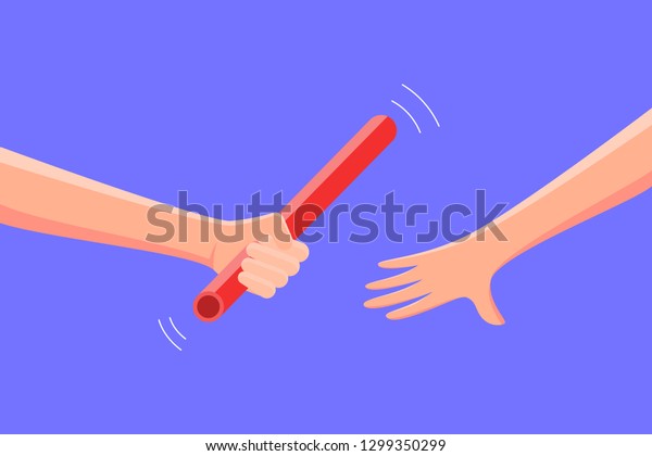 Relay Race Concept Teamwork Working Together 库存矢量图（免版税）1299350299 ...