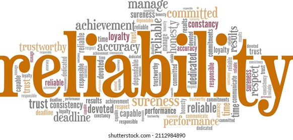 Reliability Conceptual Vector Illustration Word Cloud Stock Vector ...