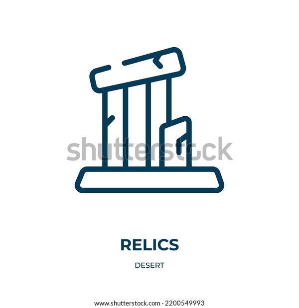 Relics Icon Linear Vector Illustration Desert Stock Vector (Royalty ...