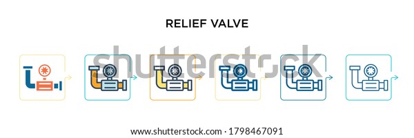 Relief Valve Vector Icon 6 Different Stock Vector (Royalty Free) 1798467091