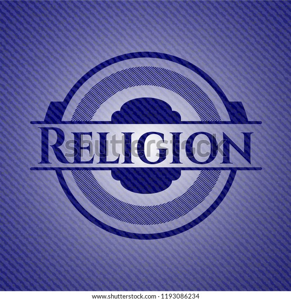 Religion Badge Denim Texture Stock Vector (Royalty Free) 1193086234 ...