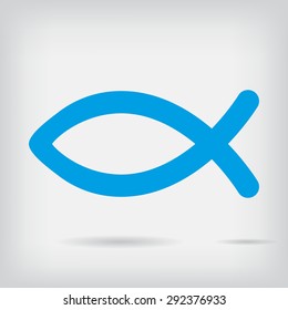 Christian Fish Symbol Icon Vector Illustration Stock Vector (Royalty ...