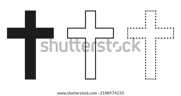 Religious Cross Vector Icons Isolated On Stock Vector (Royalty Free ...