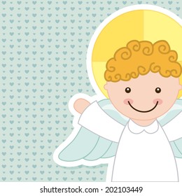 Religious Design Over Blue Background Vector Stock Vector (Royalty Free ...