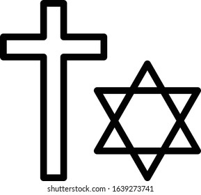 Religious Study Subject Icon Set High Stock Vector (Royalty Free ...