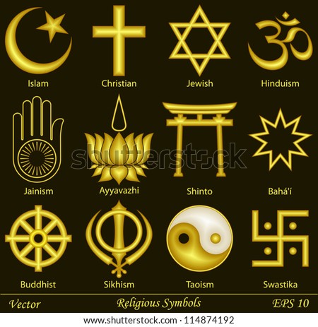 Religious Symbols Stock Vector (Royalty Free) 114874192 - Shutterstock
