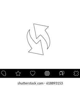 Reload Black Outline Vector Icon Editable: vector de stock (libre de ...