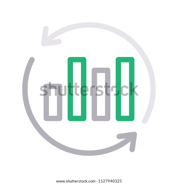 Reload Graph Colour Linr Vector Icon Stock Vector (Royalty Free ...