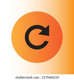 Reload Icon Illustration Gradient Background Vector Stock Vector ...