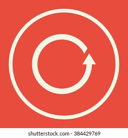 Reload Icon On Red Background White Stock Vector (Royalty Free ...