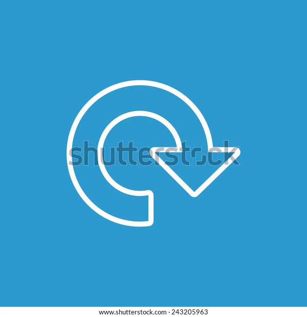 Reload Outline Icon Isolated White On Stock Vector (Royalty Free ...