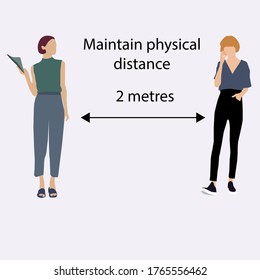 Remainder About Importance Maintain Physical Distance Stock Vector ...