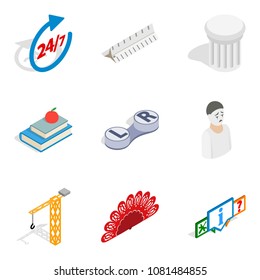 Remarkable Work Icons Set Isometric Set Stock Vector (Royalty Free ...