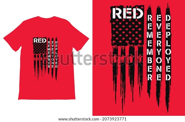 Remember Everyone Deployed Tshirt Vector Design Stock Vector (Royalty ...