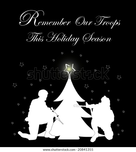 Remember Our Troops Holiday Card Stock Vector (Royalty Free) 20841355 ...
