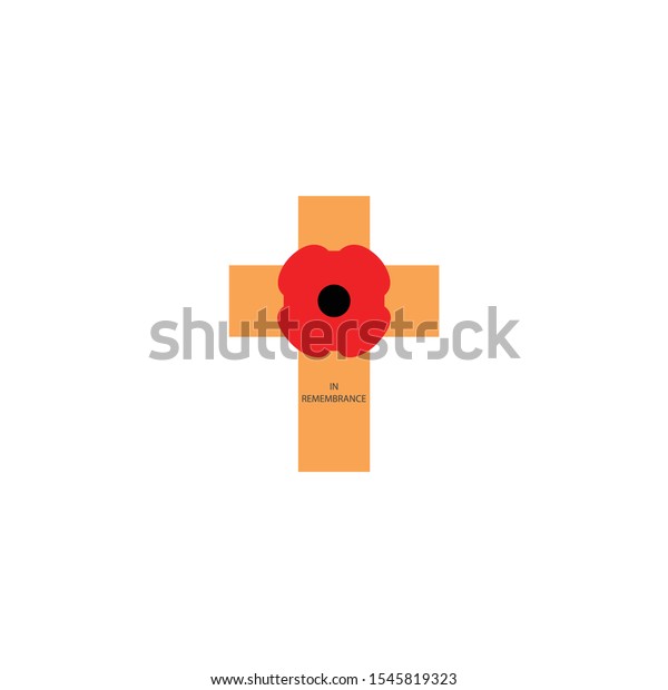 Remembrance Day Cartoon Vectoricon On White: Stock-Vektorgrafik ...