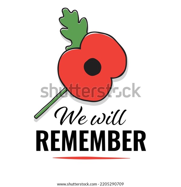 Remembrance Day Poppy Appeal Vector Illustration Stock Vector (Royalty ...