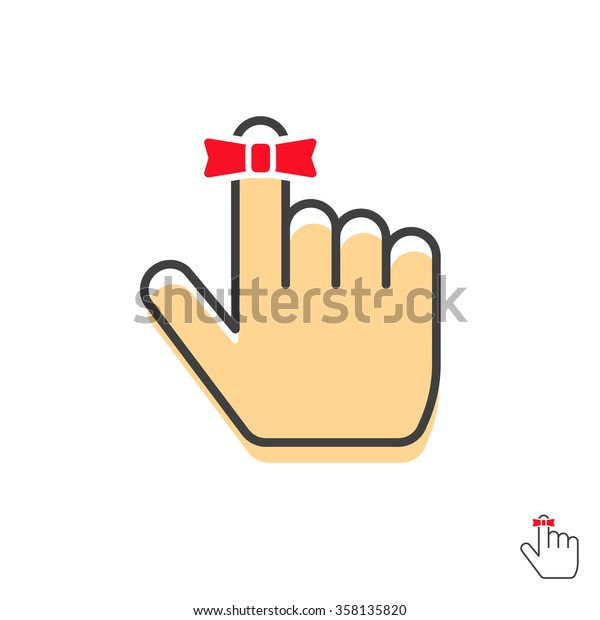 Reminder Finger Icon Vector Symbol Simple Stock-vektor (royaltyfri ...