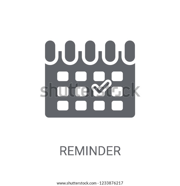 Reminder Icon Trendy Reminder Logo Concept Stock Vector (Royalty Free ...