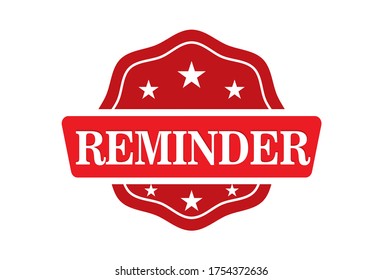 Reminder Vector Illustration Reminder Ribbon Design Stock Vector ...