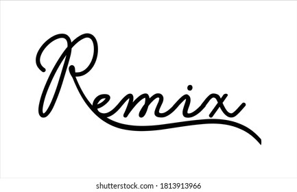 Remix Hand Written Black Script Thin Stock Vector (Royalty Free ...