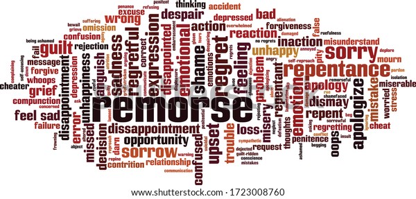 Remorse Word Cloud Concept Collage Made Stock Vector (Royalty Free ...