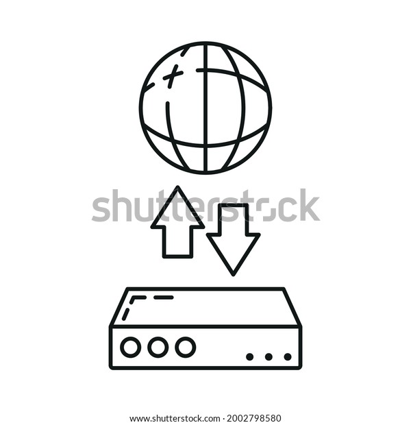 Remote Computer Server Data Exchange Cloud Stock Vector (Royalty Free ...
