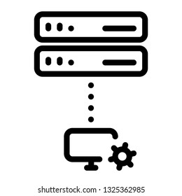 Remote Configuration Icon Outline Black Style Stock Vector (Royalty ...