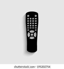 Remote Control Icon Shadow On Grey Stock Vector (Royalty Free ...