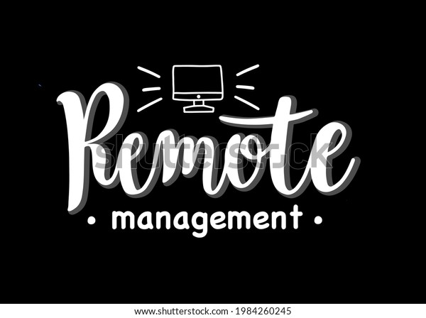 Remote Management Vector Illustration Lettering Text Stock Vector ...