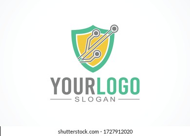 Removable Drive Shield Protection Vector Logo Stock Vector (Royalty ...