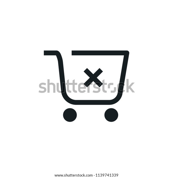 Remove Cart Modern Simple Outline Vector Stock Vector (Royalty Free ...