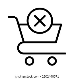 Remove Cart Symbol Icon Vector Illustration Stock Vector (Royalty Free ...