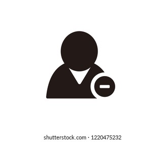 Remove Contact Icon Symbol Stock Vector (Royalty Free) 1220475232 ...