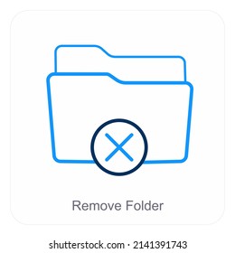 Remove Folder Folder Icon Concept Stock Vector (Royalty Free ...