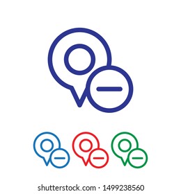 Vektor Stok Remove Location Transparent Icon Remove Location (Tanpa ...