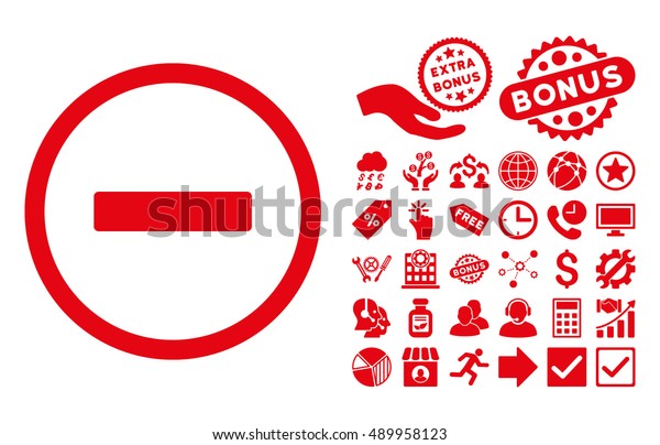 Remove Pictograph Bonus Pictogram Vector Illustration Stock Vector ...