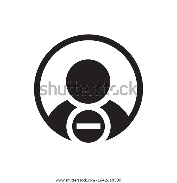 Remove User Icon Design Vector Illustration Stock Vector (Royalty Free ...