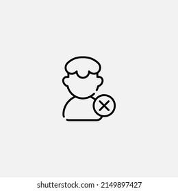 Remove User Icon Sign Vectorsymbol Logo Stock Vector (Royalty Free ...
