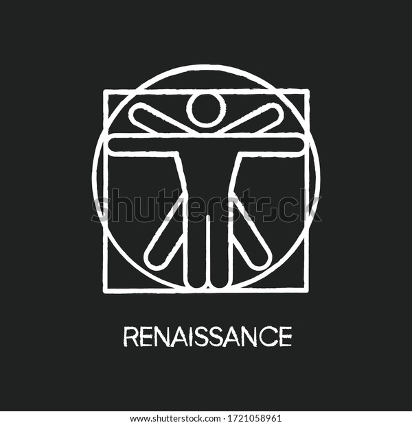 Renaissance Art Style Chalk White Icon Stock Vector (Royalty Free ...