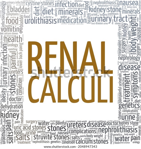 Renal Calculi Vector Illustration Word Cloud Stock Vector (Royalty Free ...