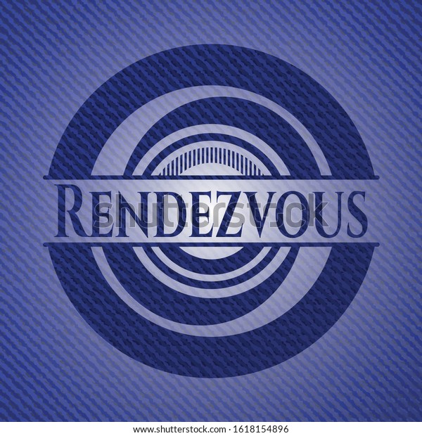 Rendezvous Badge Denim Background Vector Illustration Stock Vector ...