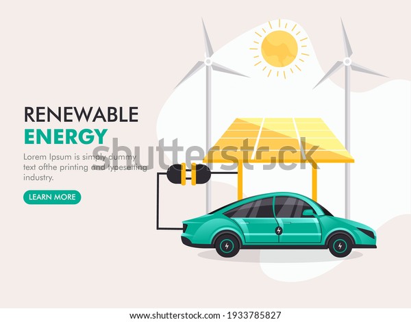 Renewable Energy Concept Based Poster Design Stock Vector (Royalty Free ...
