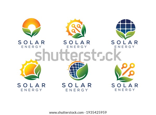 Renewable Solar Energy Logo Design Stock Vector (Royalty Free ...