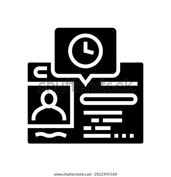 Renewal Driver License Id Card Glyph Stock Vector (Royalty Free ...