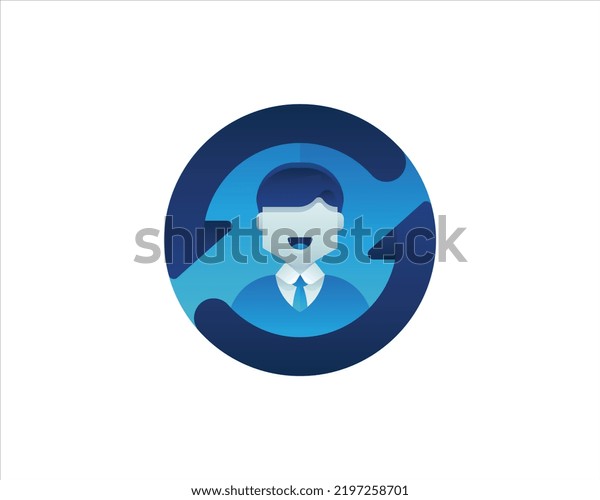 Renewal Employee Man Head Icon Vector Stock Vector (Royalty Free ...