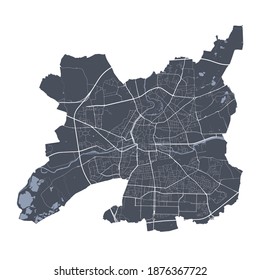 Rennes Map Detailed Vector Map Rennes Stock Vector (Royalty Free ...