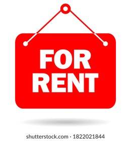 Rent Vector Sign Isolated On White Stock Vector (Royalty Free ...