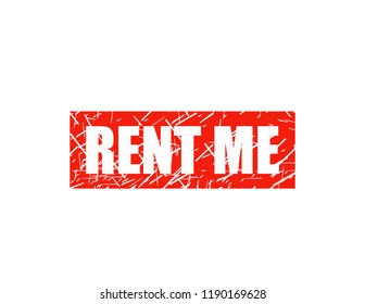 Rent Me Red Stamp Stock Vector (Royalty Free) 1190169628